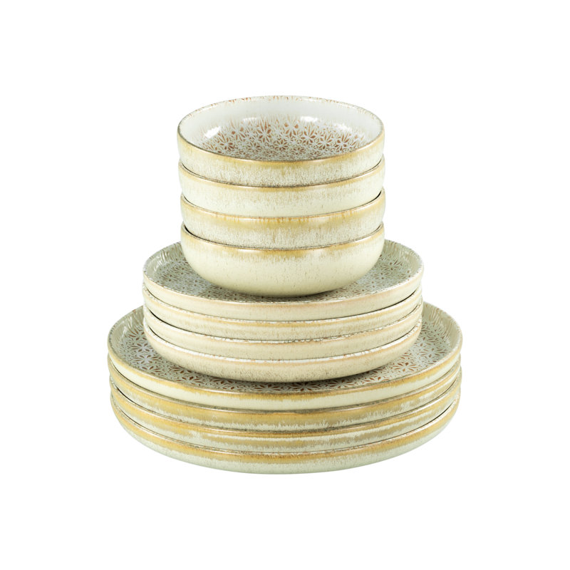 Creatable Uno 12 Piece Stoneware Dinnerware Set - Service for 4 | Wayfair.co.uk